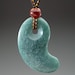 Hand Carved Jade Pendant, "blue Magatama", With Carnelian Beads and ...
