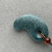 Hand Carved Jade Pendant, "blue Magatama", With Carnelian Beads and ...