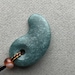 Hand Carved Jade Pendant, "blue Magatama", With Carnelian Beads and ...