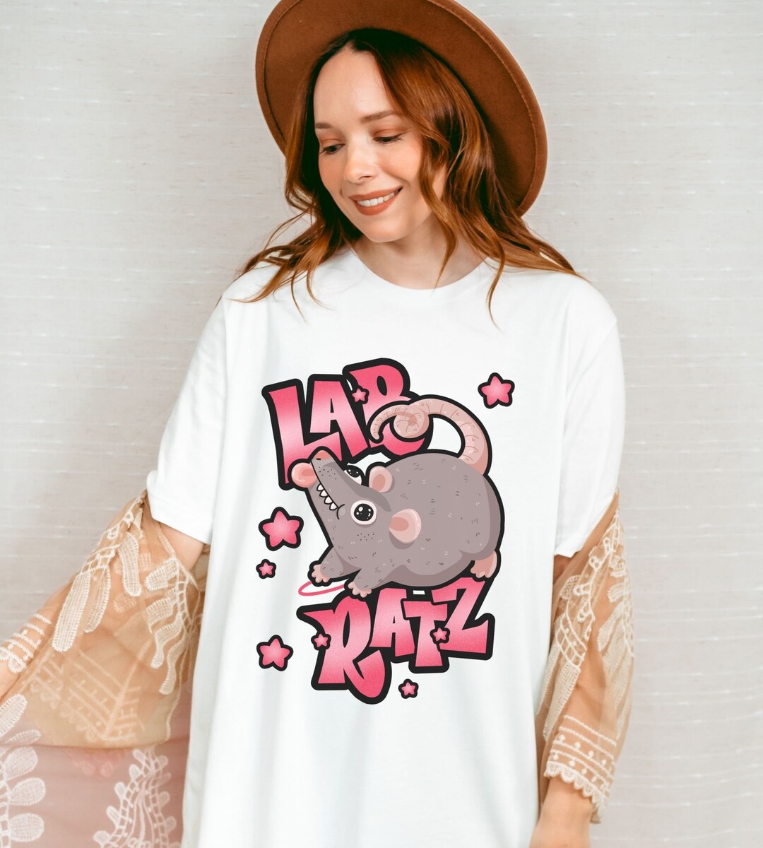 Lab Rats Unisex Bella Canvas Shirt for Rat Lovers Pet Owners Retro Pink ...