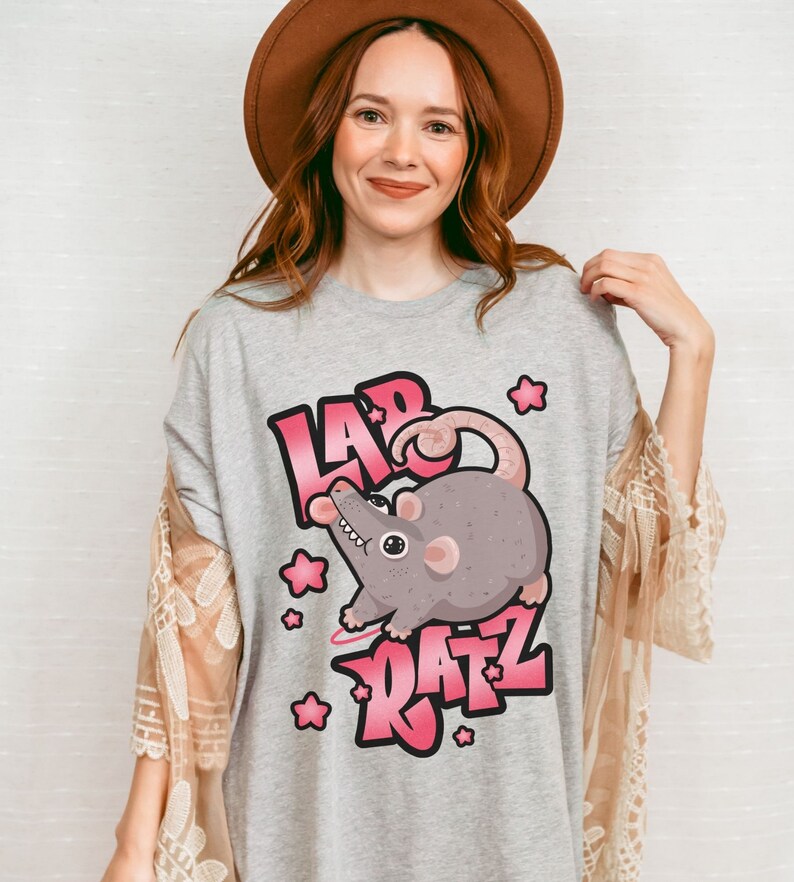 Lab Rats Unisex Bella Canvas Shirt for Rat Lovers Pet Owners Retro Pink ...