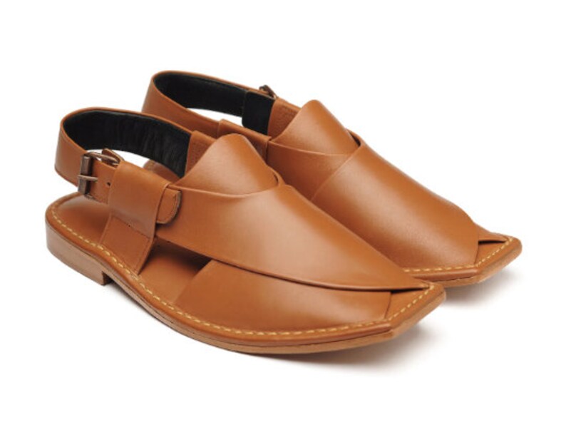 Handmade Traditional Peshawari Chappal | Kaptaan Chappal Leather Men's ...