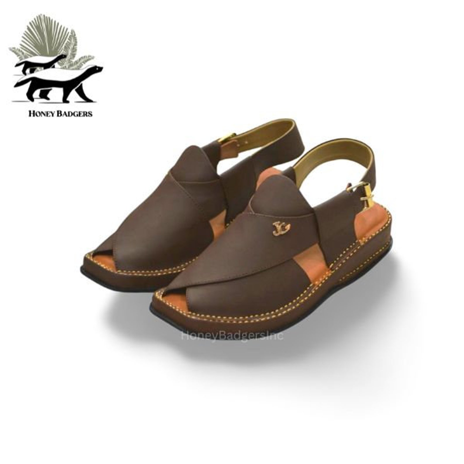 Men's Summer Double Sole Handmade Sandal, Genuine Cow Pure Leather ...