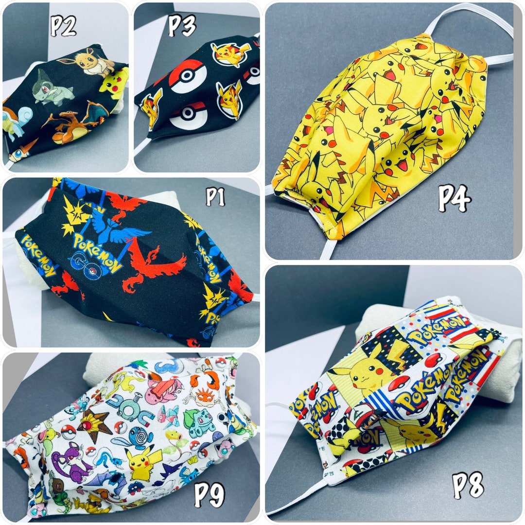 Pokémon Child Mask, Pikachu Child Mask, Child Mask... 3 Thicknesses All ...