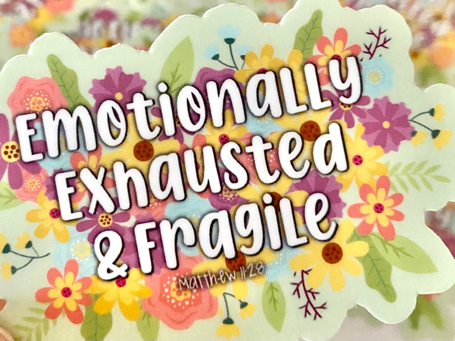 Emotionally Exhausted & Fragile Sticker - Etsy