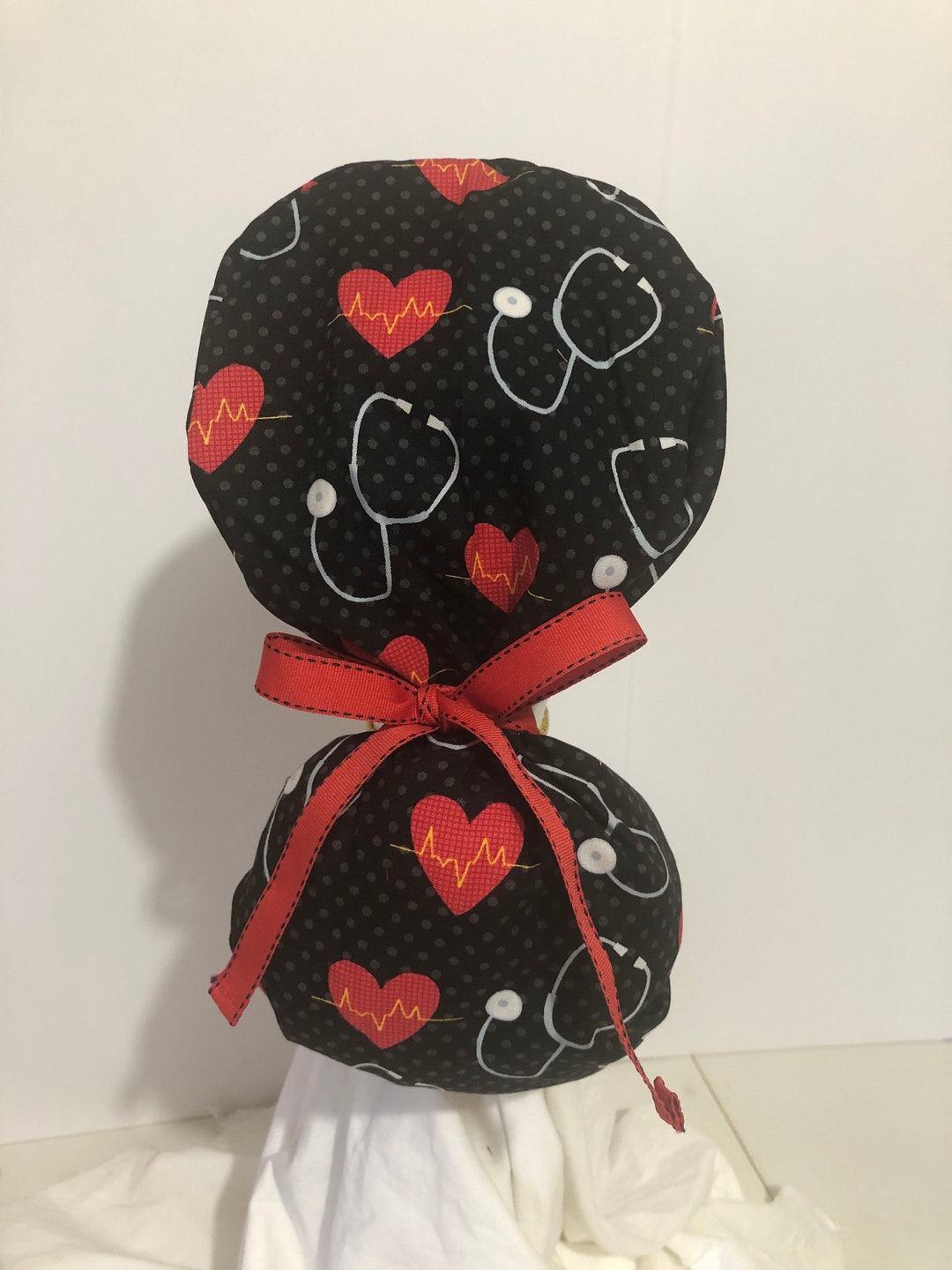 Womens, Surgical, Scrub, Cap, Cardiac, Nurse, Doctor, Heartbeat ...