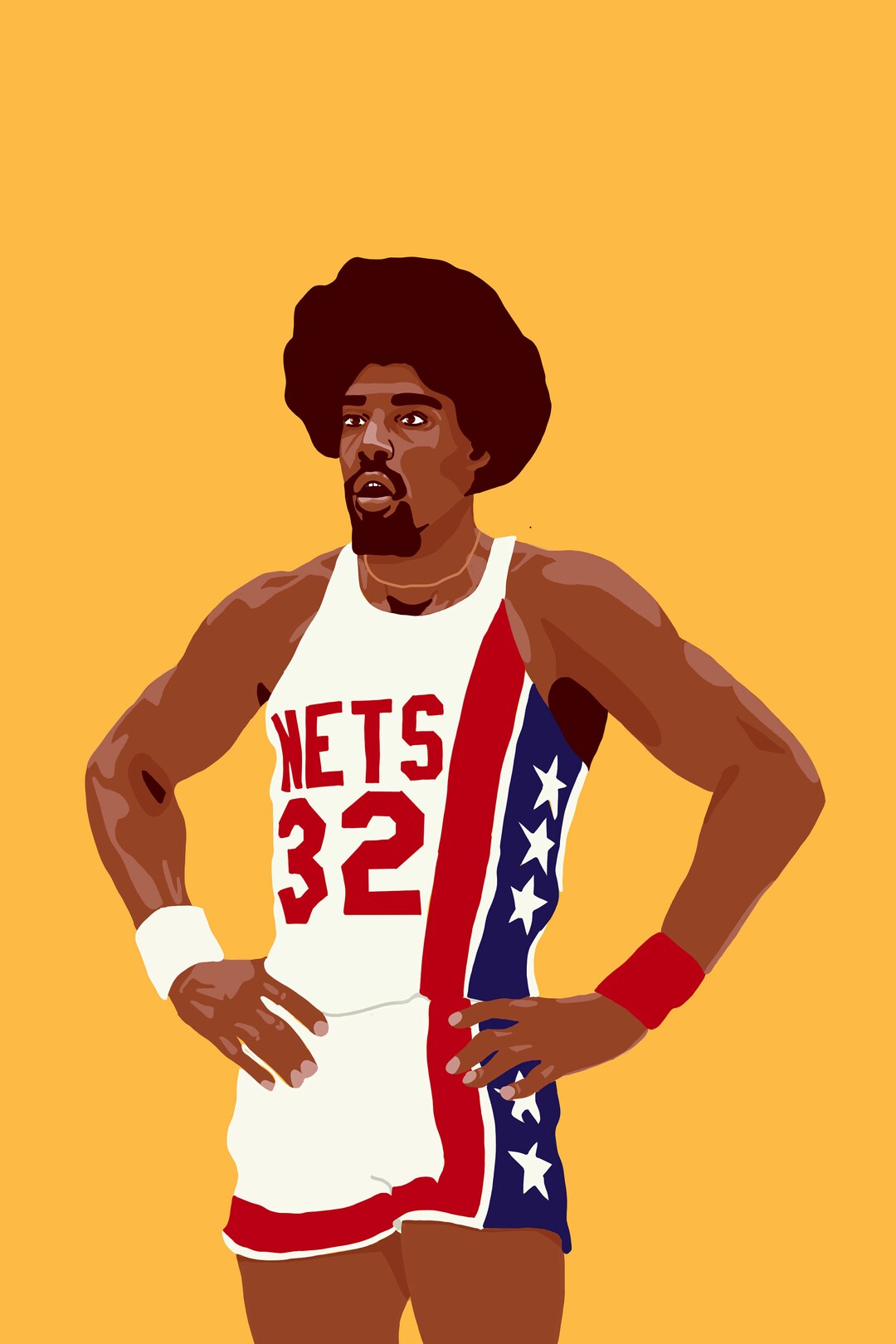 Julius Erving Art Print - Etsy
