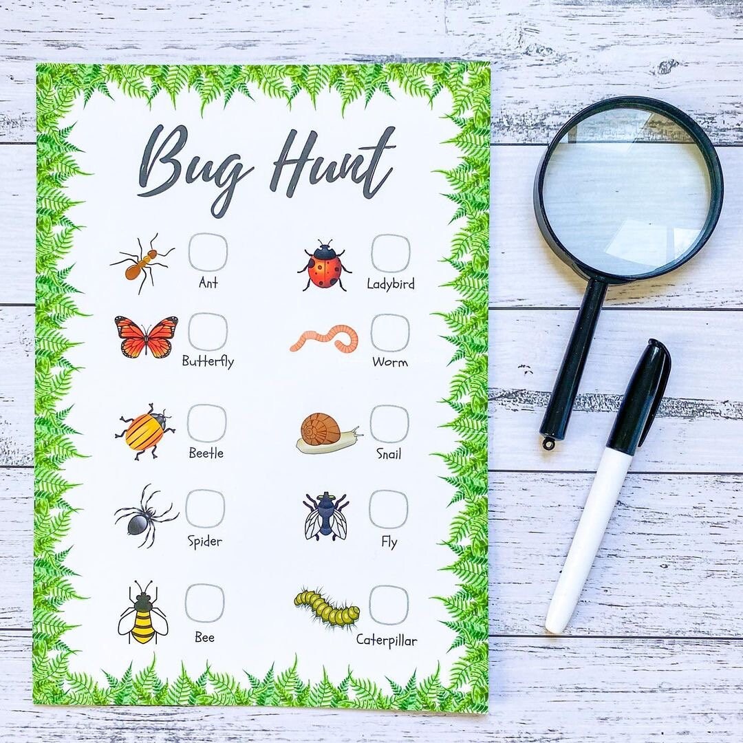 Bug Hunt Printable - Etsy Australia