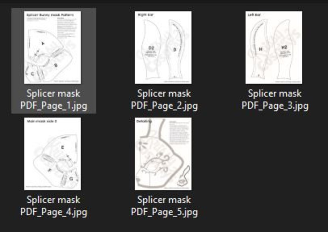 Splicer Bunny Mask Pattern - Etsy