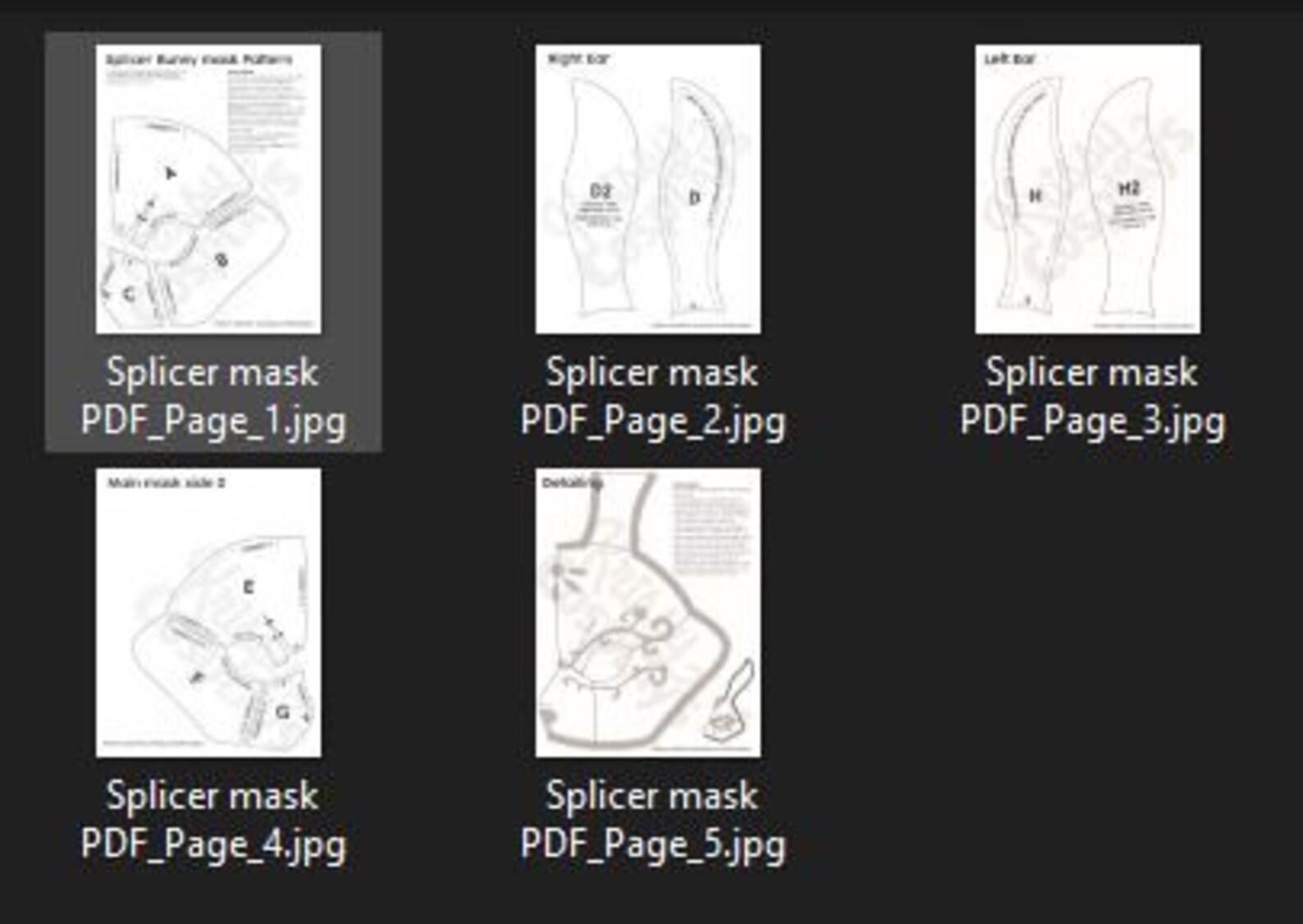 Splicer Bunny Mask Pattern - Etsy