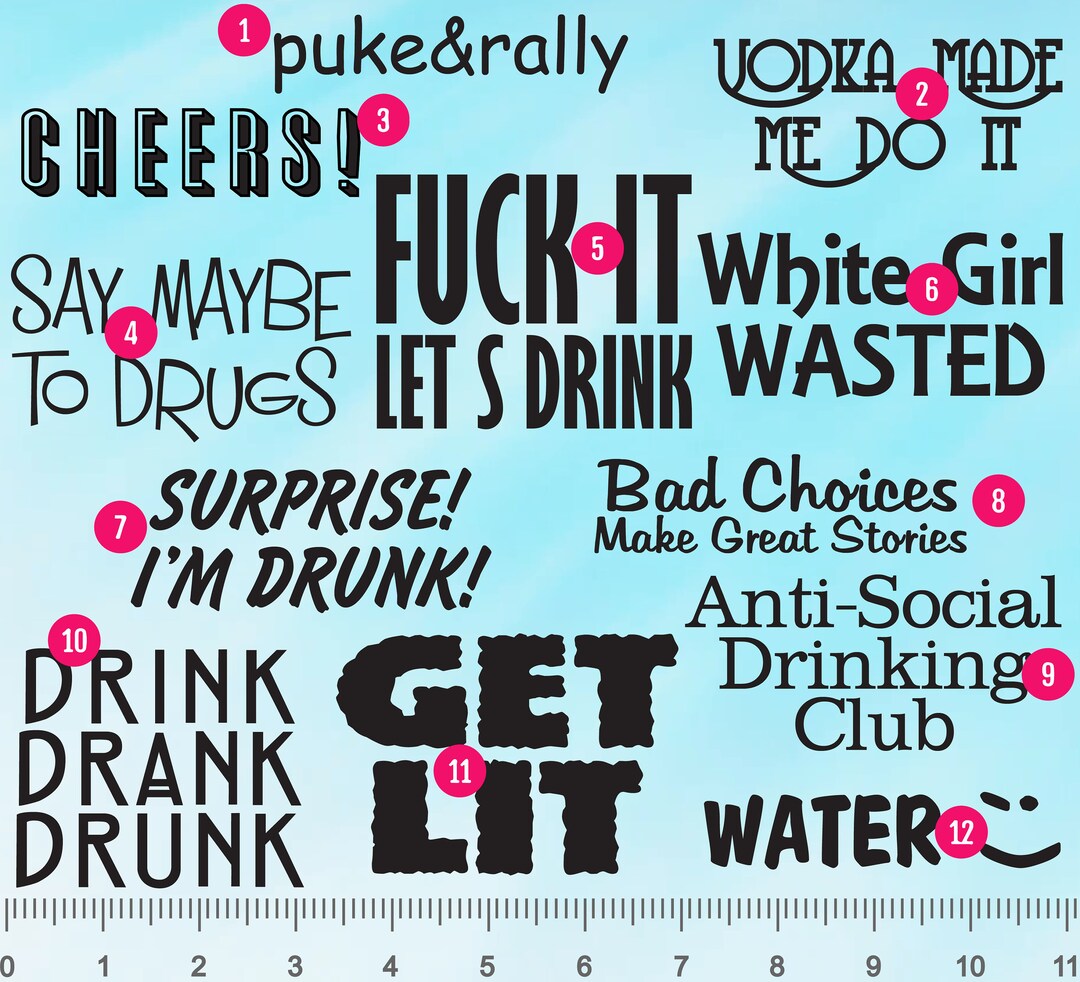 Booze & Coffee Decals - Etsy