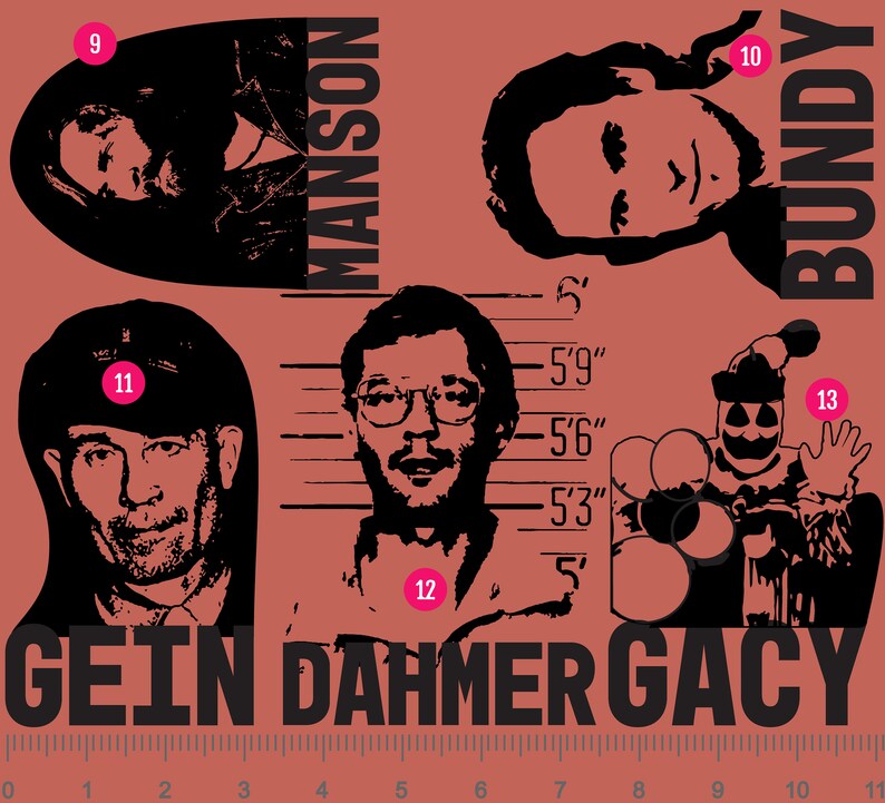 Murder/serial Killer Decals | Etsy