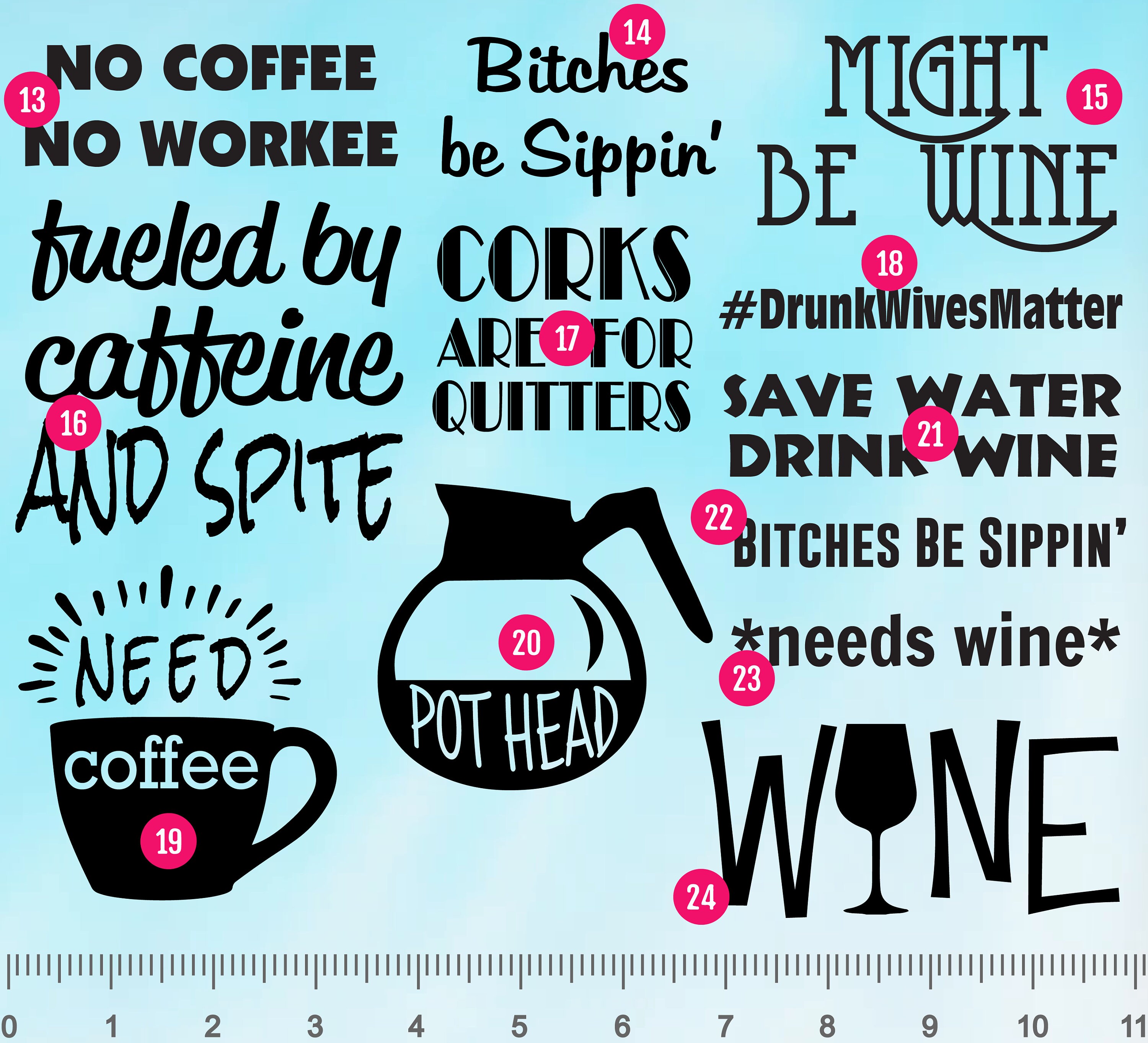 Booze & Coffee Decals - Etsy