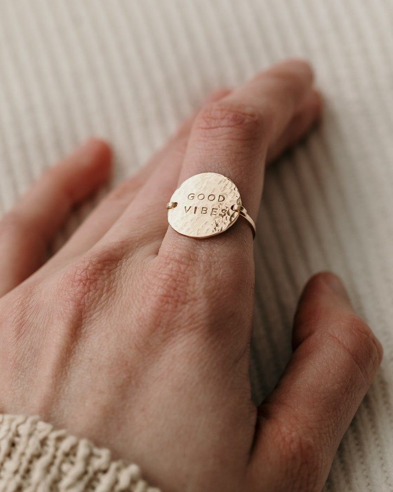 Customized Quote Ring, Personalized Inspiration Ring, Personalized ...