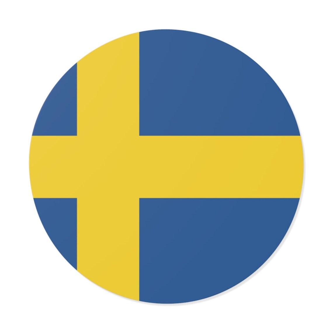 Swedish Flag Round Vinyl Stickers High-quality Indoor and - Etsy