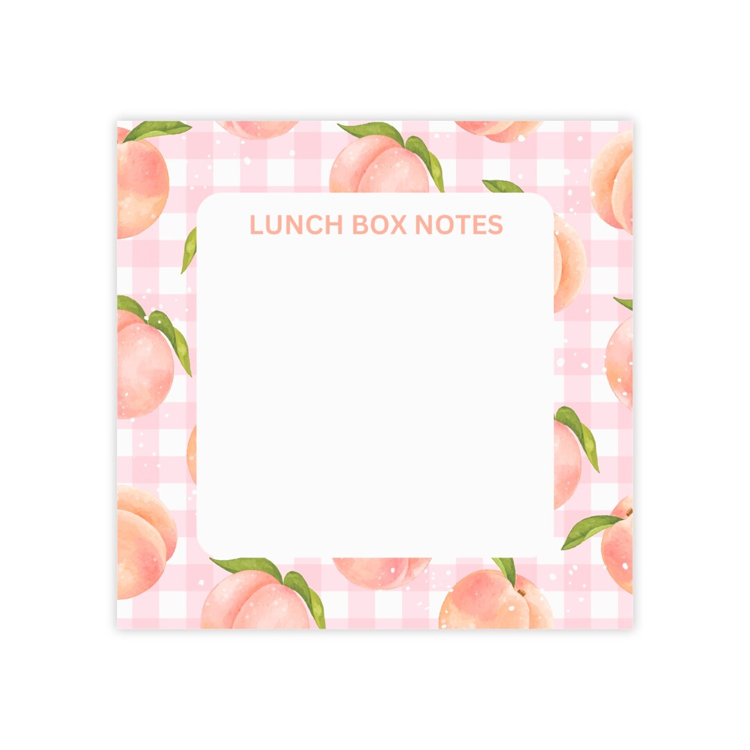 Lunch Box Notes, Sustainable Paper, Apricots, Orange, White, Pink ...