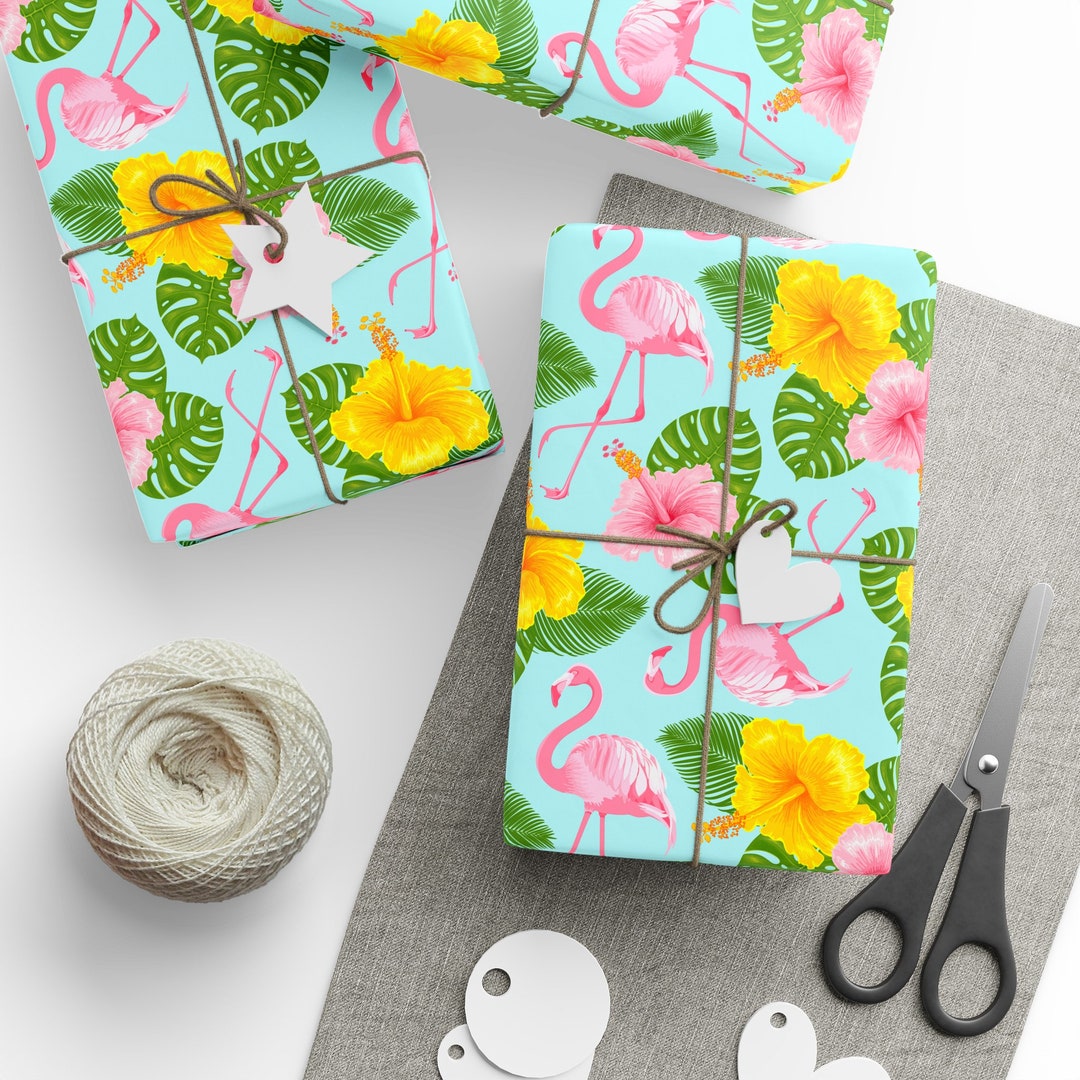 Tropical Flamingo Wrapping Paper: High-definition Fine Art Paper - Etsy