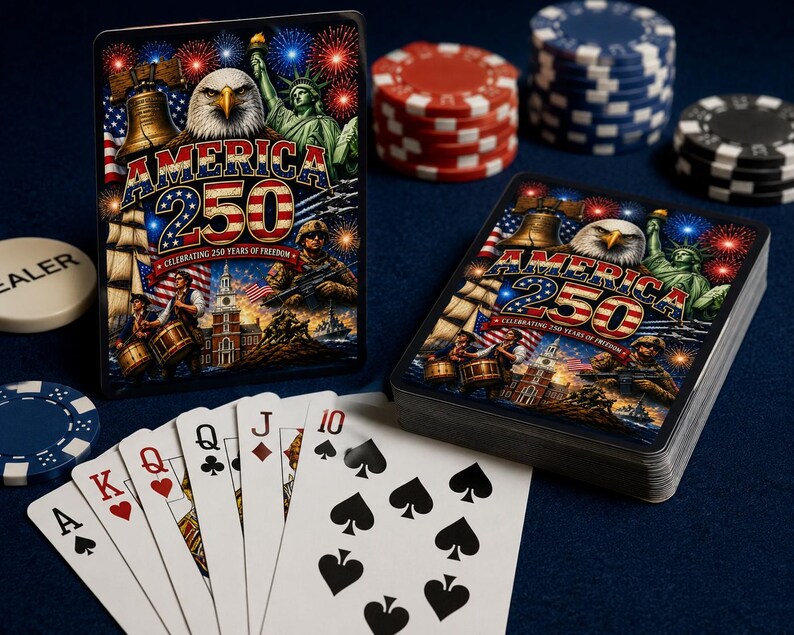 America 250 Poker Cards – Patriotic Playing Card Deck | Celebration of ...