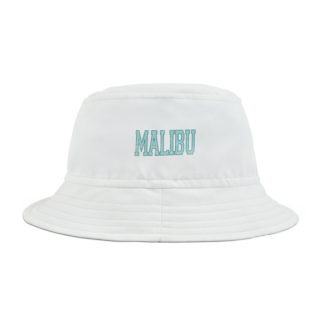 Malibu Bucket Hat: Distressed Retro Print, Made in USA - Etsy