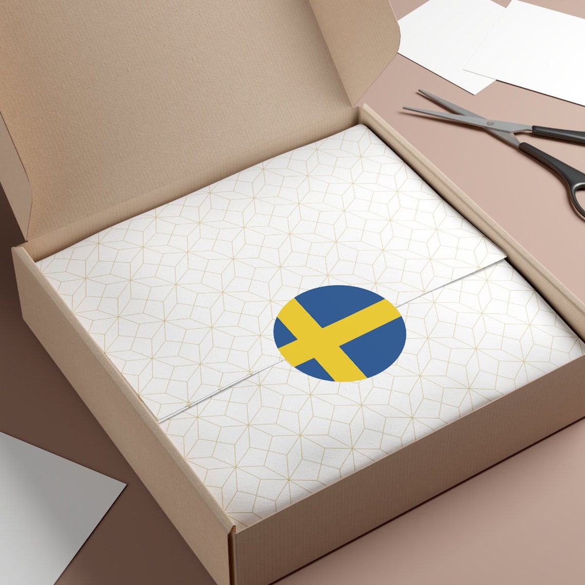 Swedish Flag Round Vinyl Stickers High-quality Indoor and | Etsy