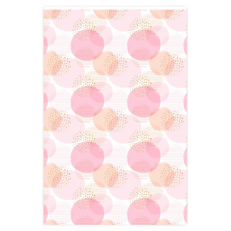 Pink Dots Wrapping Paper Size: 24 36 Luxury - Etsy
