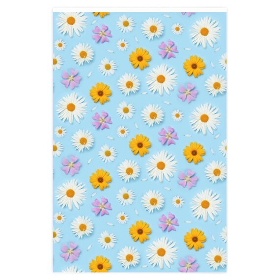 Floral Wrapping Paper 24 36 90 GSM Fine Art | Etsy