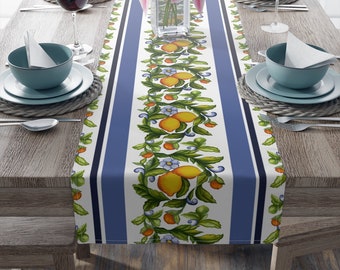 Mediterranean Table Runner - Etsy