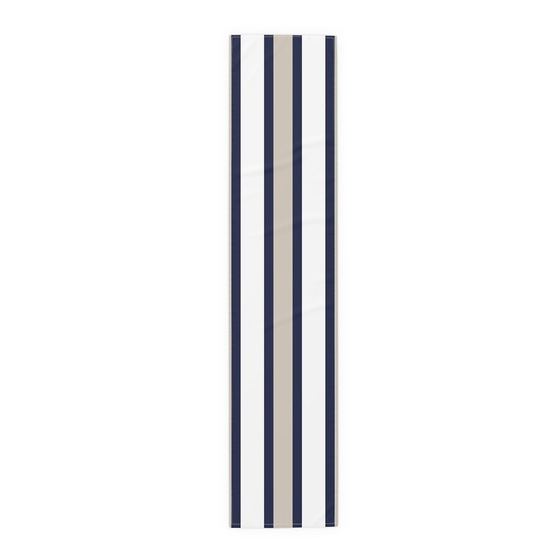 Coastal Table Runner cotton or Polyester, Size: 16 72, Colors Navy ...