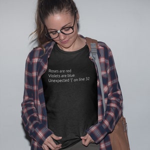 Funny Programmer Tshirt Unexpected on Line 32 Coding Meme Programming ...