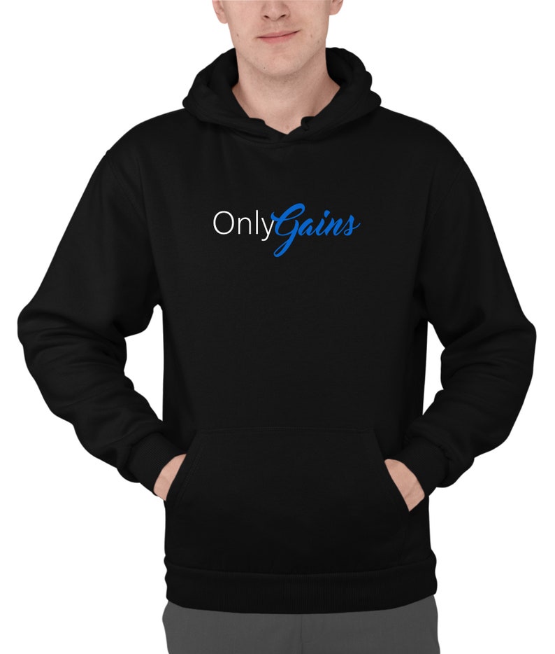 Funny Gym Hoodie Onlygains Humour Fitness Unisex Exercise - Etsy UK