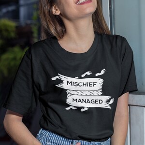 Movie Book Tshirt Mischief Managed Film Novel Inspired Clothing - Etsy UK