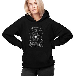 Solar System Hoodie Space Planet Graphic Design Astronomy Unisex Jumper ...