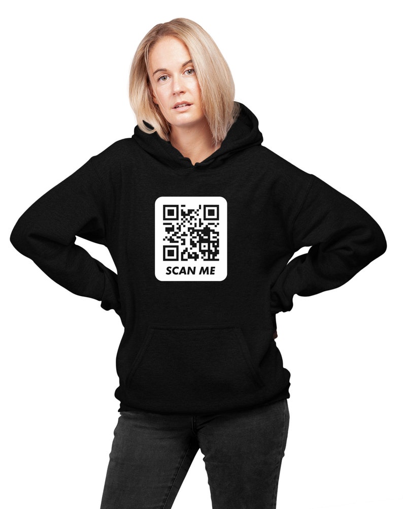 Rickroll Trolling Hoodie Rickrolling QR Code Link Funny Prank Unisex ...