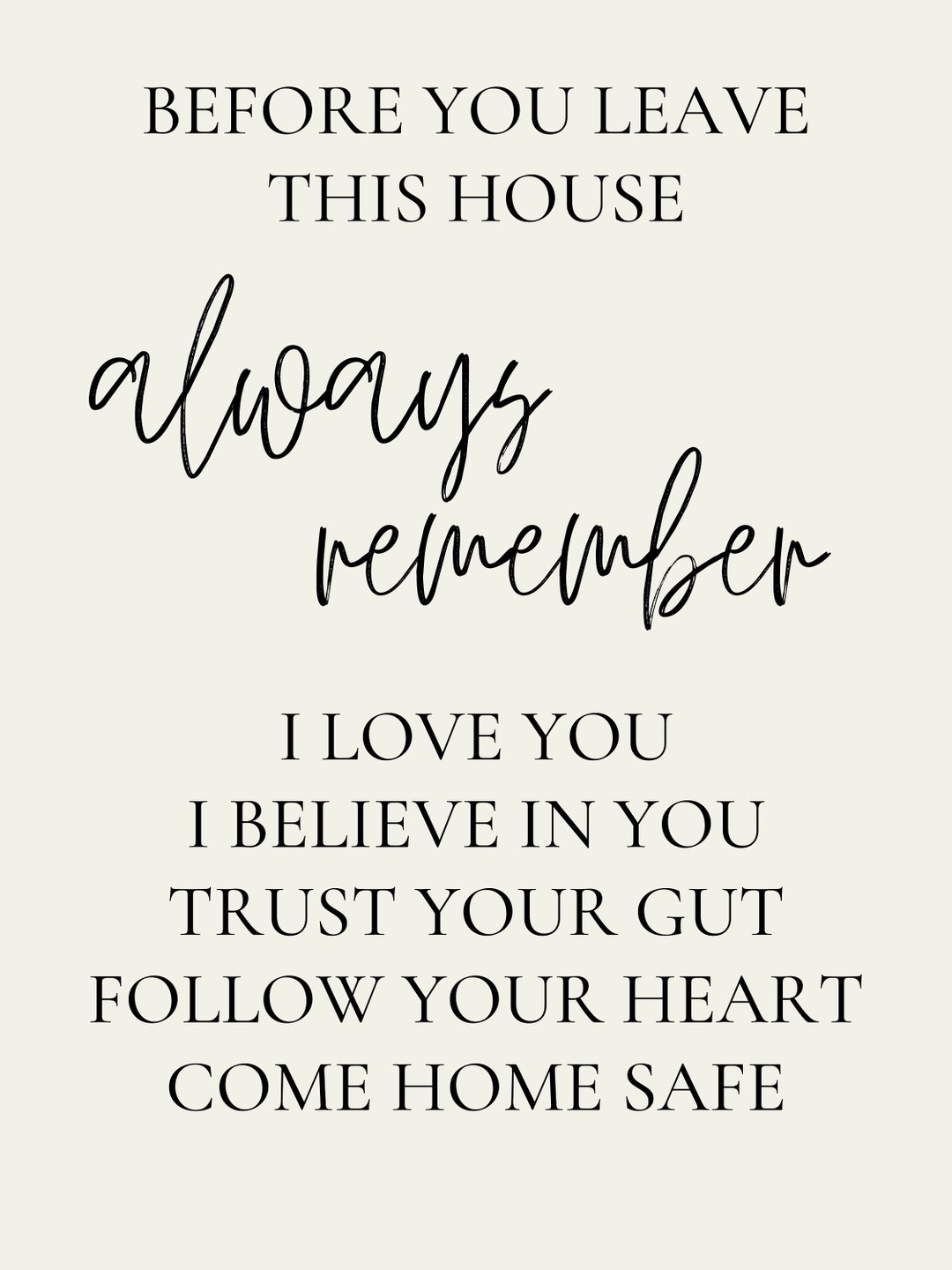 Always Remember | Quote | Digital Print | Art | Wall Decor | Instant ...