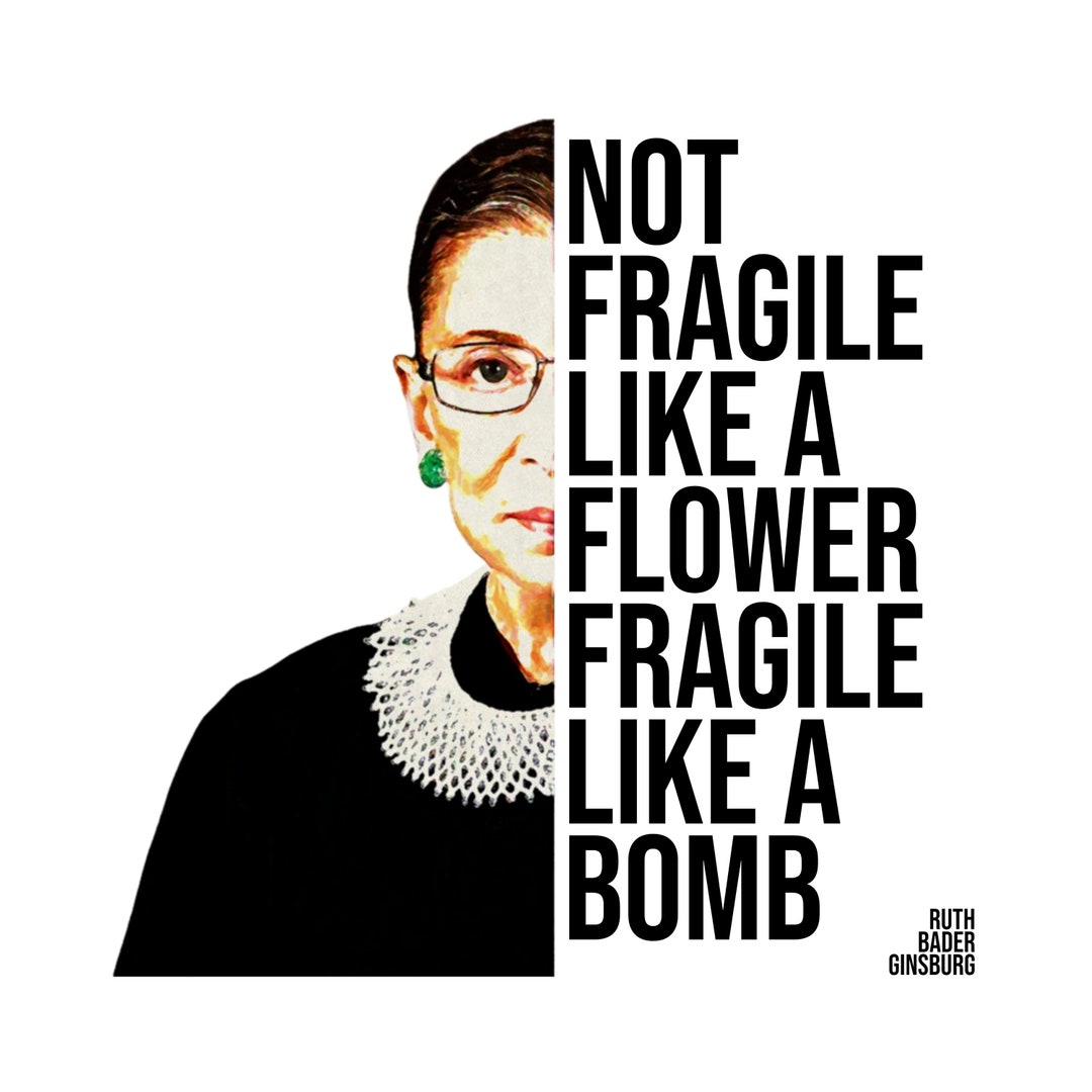Not Fragile Like A Flower Fragile Like A Bomb | Quote | Digital Print ...