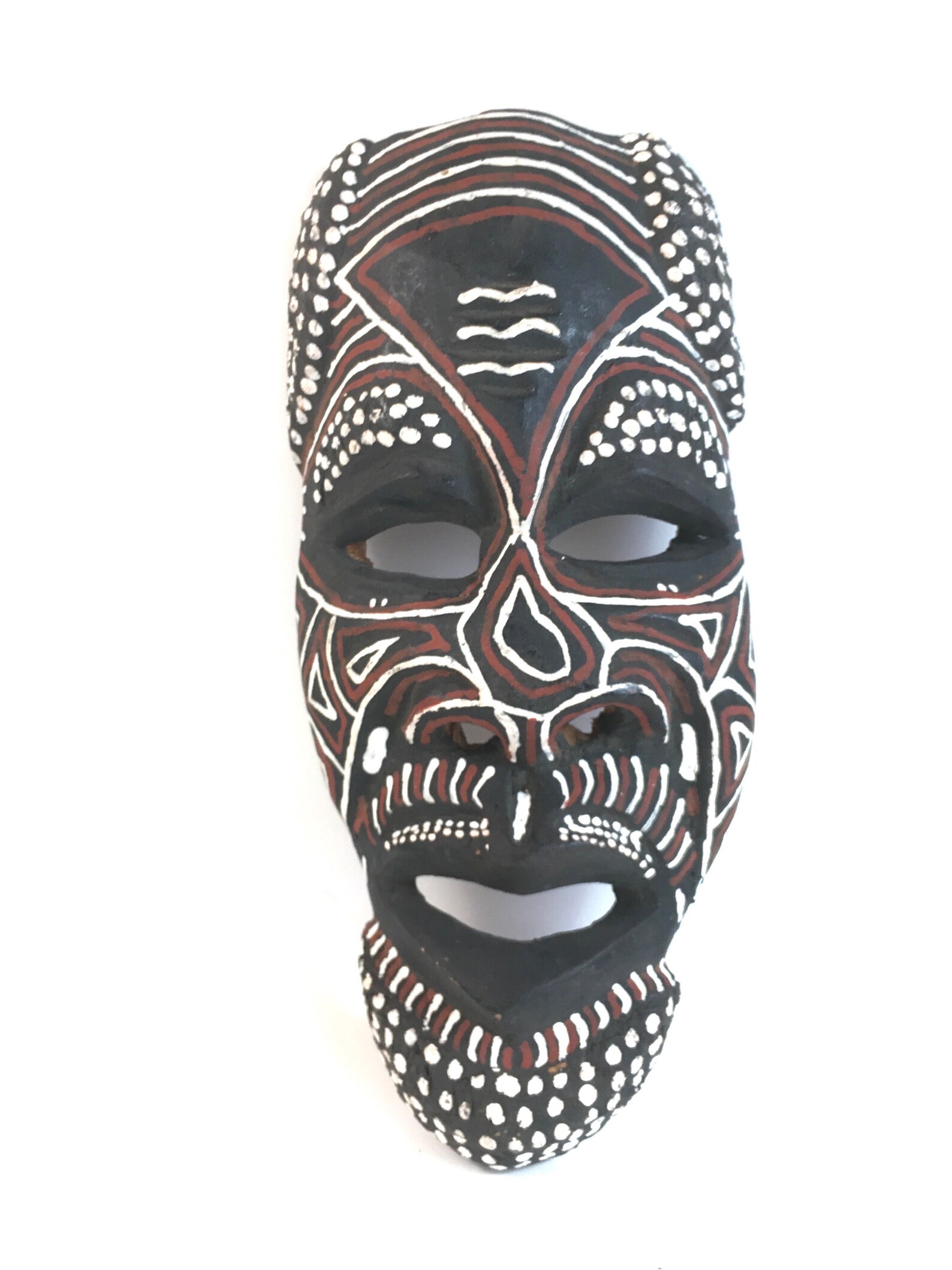 African tribal mask hand carved wooden Ndebele from Zimbabwe | Etsy