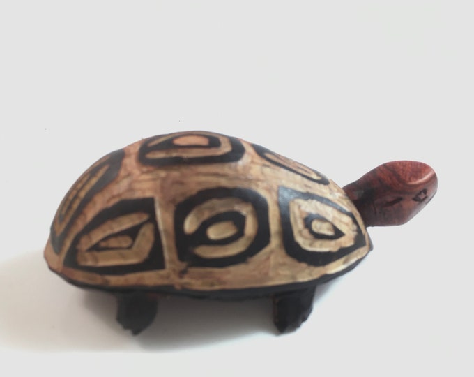 Charming Solid Wood Hand Carved African Tortoise From Zimbabwe - Etsy