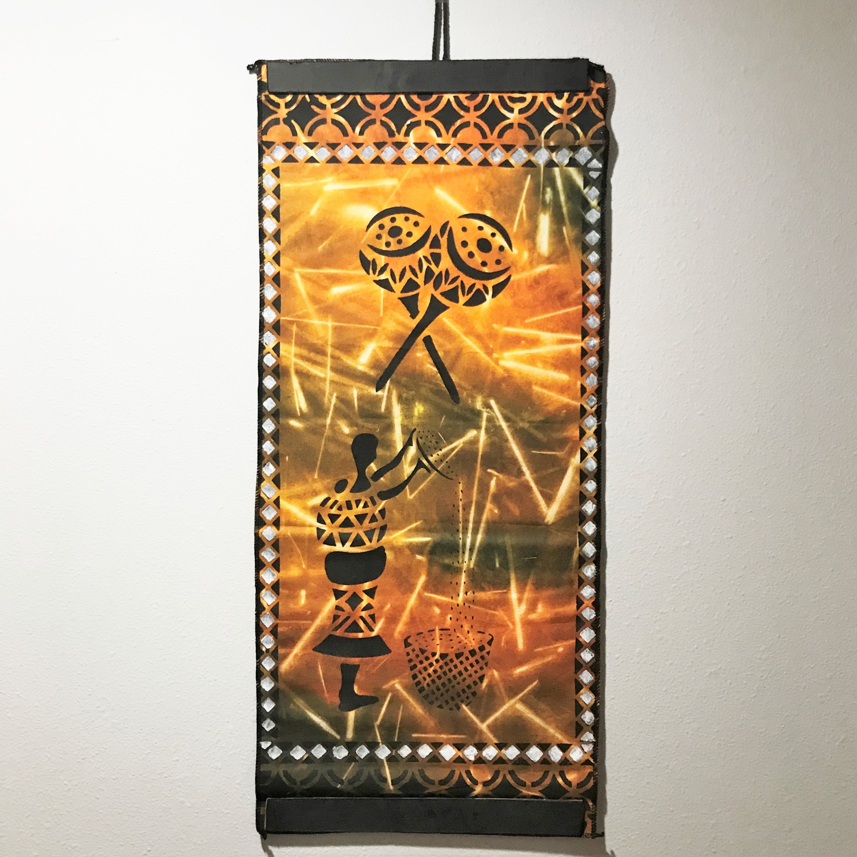 Dazzling Orange African Batik Wall Hanging Hand Made in Zimbabwe by ...