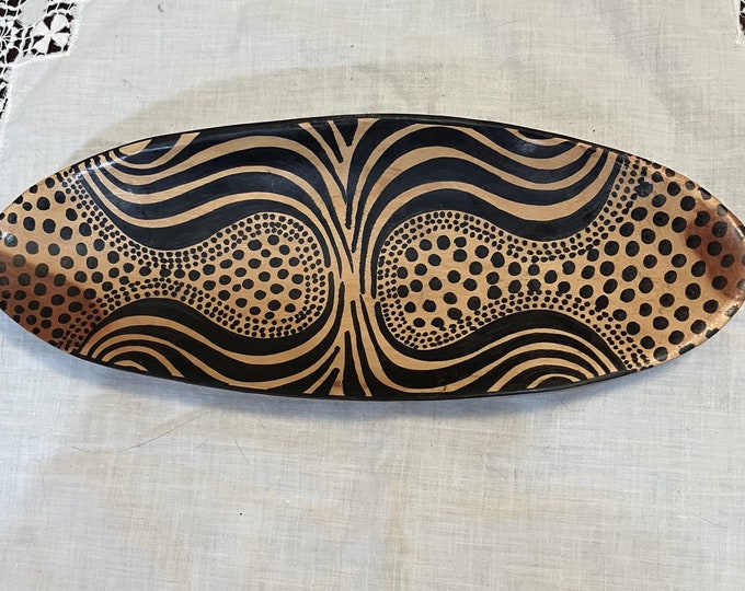 African Oval Bowls Wooden Hand Carved and Hand Decorated in Zimbabwe 11 ...