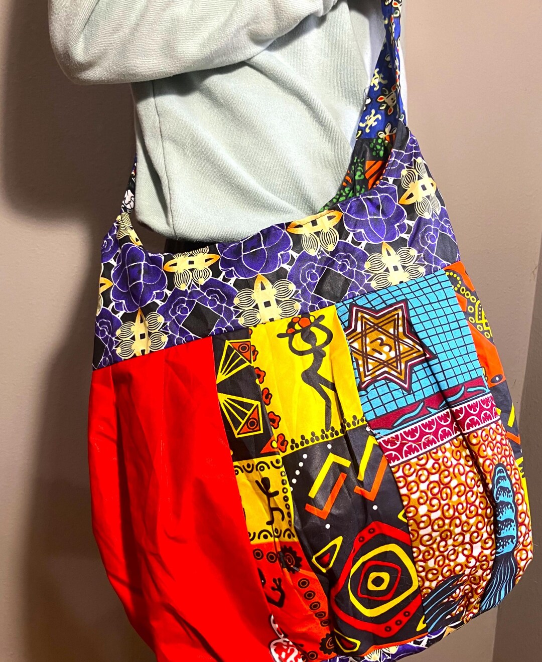 Colorful Soulful African Cotton Print Shoulder Bags Each One is Unique ...
