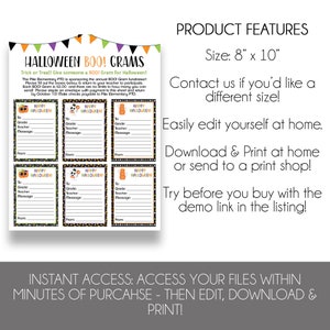 EDITABLE Boogram Halloween Candy Gram Flyer | Halloween PTO Fundraiser ...