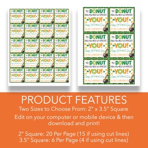 EDITABLE You Donut Know How Much We Appreciate You St. Patrick's Day ...