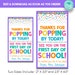 EDITABLE Pastel Back to School Open House Treat Tags Thanks for Popping ...