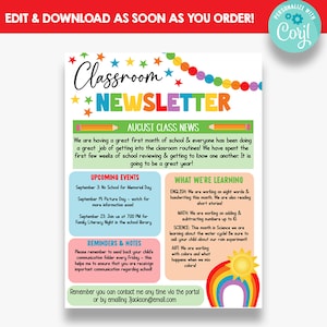 EDITABLE Back to School Classroom Information Bundle | Back to School ...