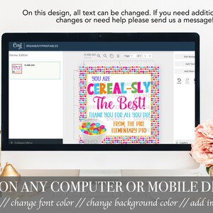 EDITABLE You Are Cereal-sly the Best Thank You Treat Tags | Teacher ...