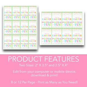 EDITABLE I Hope Your Easter is Popping With Fun Treat Bag Tags | Kid's ...