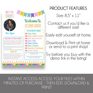 EDITABLE Pastel Meet the Teacher Flyer | Printable Back to School ...