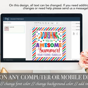 EDITABLE Squishing You an Awesome Summer Kids Gift Tag | Squish Toy ...