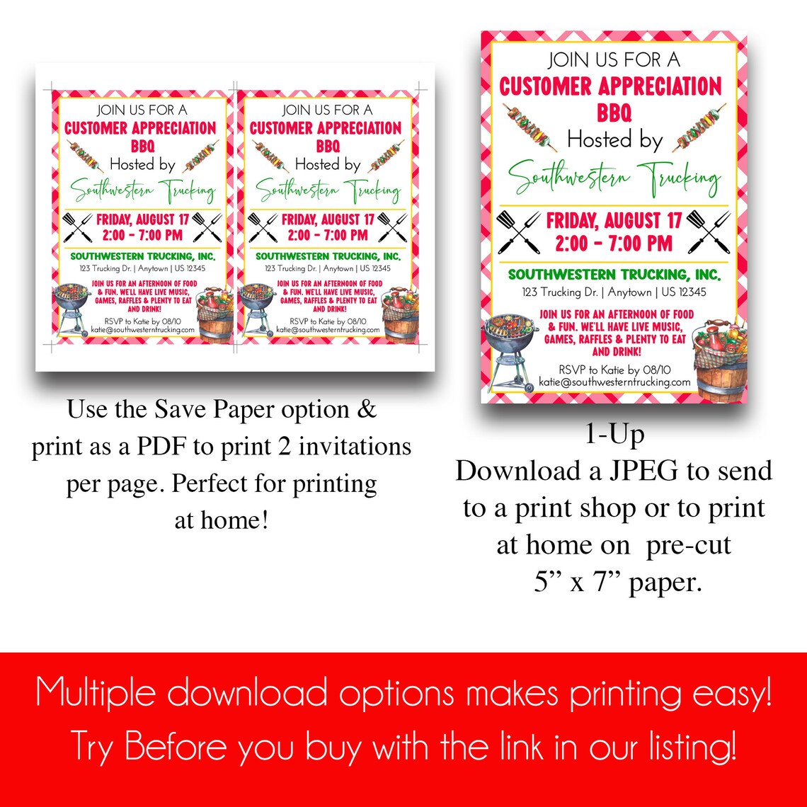 EDITABLE Customer Appreciation BBQ Invitation | Customer Appreciation ...