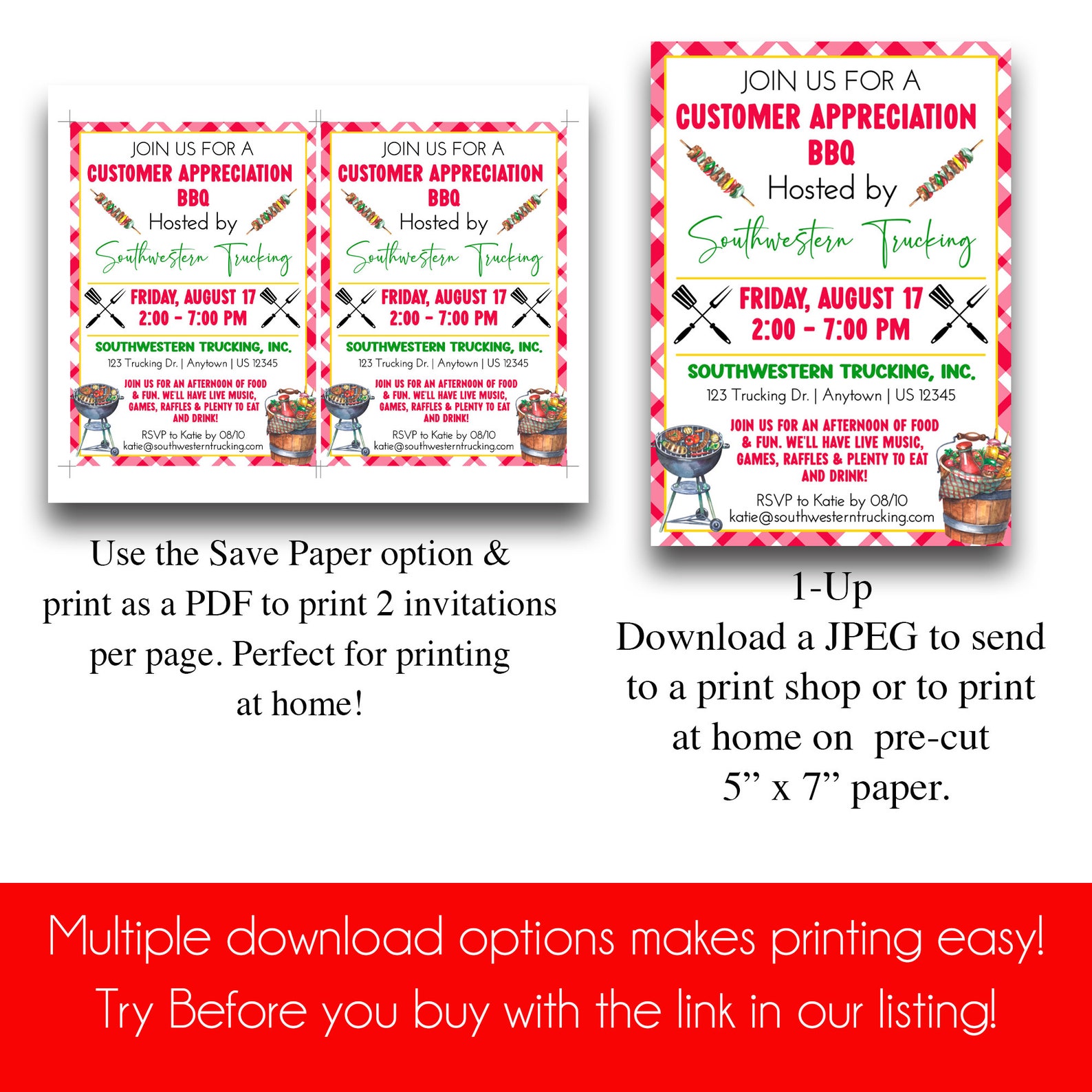 EDITABLE Customer Appreciation BBQ Invitation | Customer Appreciation ...